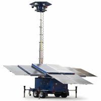 China Standby Power Mobile Solar Light Tower Large Area Site Illumination Convenient Site Transfer Trailer Mounted Light Tower for sale