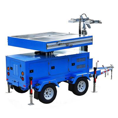 China Customized LOGO Colors Emergency Light Tower Straightforward Operation Solar Lighting Towers Portable Light Tower for sale