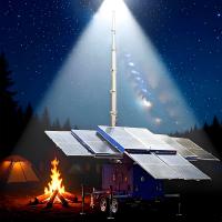 China Solar Light Tower High Capacity Battery Bank High Efficient LED Lighting Tower Mobile Light Tower Manufacturers for sale