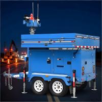 China Equipment Maintenance Industrial Light Tower Height 9M Telescopic Lighting Tower Portable Solar Light Tower for sale