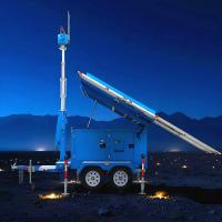 China Standby Power Mobile Solar Light Tower Large Area Site Illumination Convenient Site Transfer Trailer Mounted Light Tower for sale