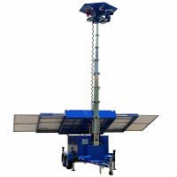 China Security Surveillance Tower With AI Detection Smart Lighting Controls Infrastructure Projects Portable Solar Light Tower for sale