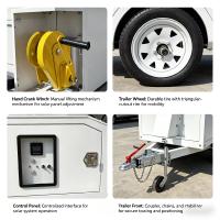 China Surveillance Tower With Thermal Camera Self Powered Mobile Solar Light Tower Renewable Energy Trailer Lighting Tower for sale