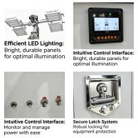China Surveillance Tower With Thermal Camera Self Powered Mobile Solar Light Tower Renewable Energy Trailer Lighting Tower for sale