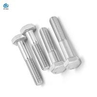 China DIN931 / A2-70  Stainless Steel Hexagon Head Bolts Plain Surface Hex Head Screws for sale