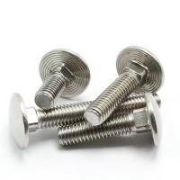 China SS Round Mushroom Head Square Neck Carriage Bolts DIN603 ISO8677 M5-M20 Size Range 304/316 Stainless Steel for sale