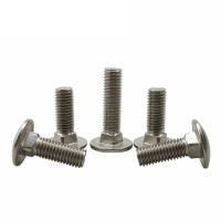 China SS Round Mushroom Head Square Neck Carriage Bolts DIN603 ISO8677 M5-M20 Size Range 304/316 Stainless Steel for sale