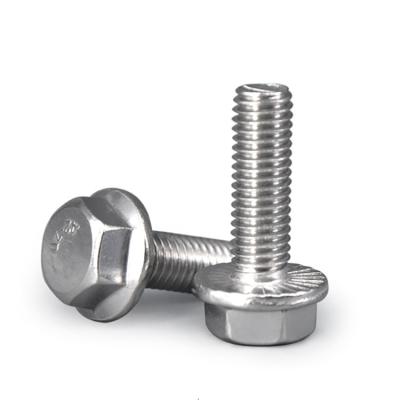 China Metric Stainless Steel Hex Cap Serrated Flange Bolt With Nuts for sale