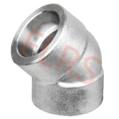China ASME B16.11 Socket Weld 45 Degree Elbow Forged Stainless Steel A182 F304 F316 1/8-4 Inch 3000LB for sale