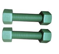 China PFTE / XYLAN Coating Double Ended Bolt Colorful Process Stud Bolts for sale
