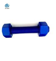 China XYLAN PTFE Coated Double Ended Stud Bolts A193 B7 A194 2H Grade with 20-25 Micron Coating and -195°C to +260°C Temperature Range for sale