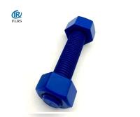 China XYLAN PTFE Coated Double Ended Stud Bolts A193 B7 A194 2H Grade with 20-25 Micron Coating and -195°C to +260°C Temperature Range for sale