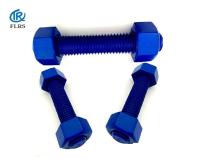 China XYLAN PTFE Coated Double Ended Stud Bolts A193 B7 A194 2H Grade with 20-25 Micron Coating and -195°C to +260°C Temperature Range for sale