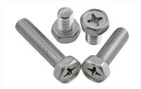 China Stainless Steel Cross Recessed Hex Head Screws M4-M8 Grade 8.8 10.9 for Valves Pumps Motors for sale