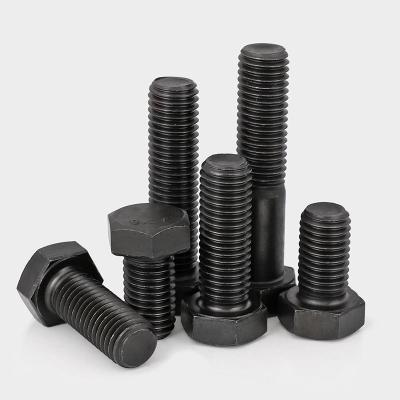 China Class 12.9 Left Hand / Reverse Threaded Hex Head Screws Extreme Strength Black Metric for sale
