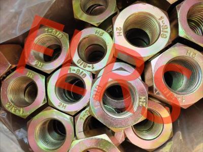 China 1-3/8 Inch Alloy Steel Grade 2H Bichromate Coated Heavy Hex Nut for Flange Bolts for sale