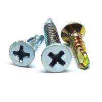 China Cross Socket Countersunk Head Self Drilling Screws for Sheet Metal - ST2.9 to ST6.3 Size, 10-300mm Length, 1022 Steel for sale