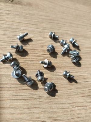 China Stainless Steel SEMS Screw M2-M8 Hex Socket Cap Screw with Flat and Spring Washer DIN912 for sale