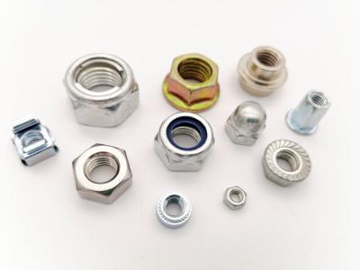 China Custom Steel Hex & Round Nuts Grade 4.8 - M4 to M30 Sizes with Zinc Plated Finish for Industrial Applications for sale