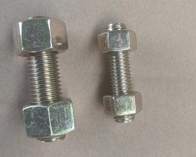 China Bichromate Plated Threaded Stud Bolt Hex Nut Washer ASME A193 B7 12.9 for sale