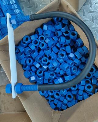 China Xylan Fluorocarbon Coated U-bolt with Polyshrink 4 Nuts Washer - 0.5-250mm OD Range, ±0.05mm Tolerance for sale
