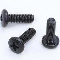 China M3-M8 Black Cross Recessed Pan Head Screws with Zinc Plating for Solar Panel Installation - 5mm to 100mm Length Range for sale