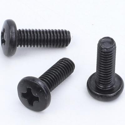 China M3-M8 Black Cross Recessed Pan Head Screws with Zinc Plating for Solar Panel Installation - 5mm to 100mm Length Range for sale