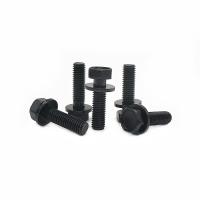 China GR.10.9 Black Surface Hexagon Head Bolts and Plain Washers Assemblies with Hex Nut Accessories M2.5-M12 Thread Size for sale