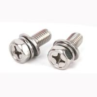 China GB 9074.13 Cross Recessed Hex Bolt Assembly M4-M8 Stainless Steel A2-70 for sale
