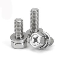 China GB 9074.13 Cross Recessed Hex Bolt Assembly M4-M8 Stainless Steel A2-70 for sale
