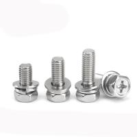 China GB 9074.13 Cross Recessed Hex Bolt Assembly M4-M8 Stainless Steel A2-70 for sale