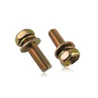 China Carbon Steel Gr. 4.8 Hexagon Head Bolt M4-M8 Zinc Plated with Spring Washer for Construction for sale