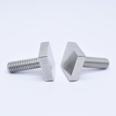China Grade A2 Stainless Steel Square Head Machine Screw M1.6-M10 Plain Finish Hand Twist for sale