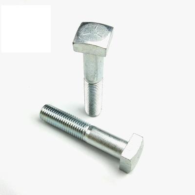China Plated Finish Metric Coarse Thread Square Head Mechanical Bolts with Chamfer on the Four Angles for sale