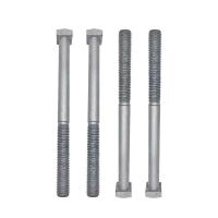 China UN Thread Extension Rod Square Head Bolt in Grey / Silver for Hot Dipped Galvanized Fastening Customized for sale