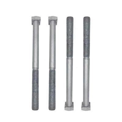 China UN Thread Extension Rod Square Head Bolt in Grey / Silver for Hot Dipped Galvanized Fastening Customized for sale