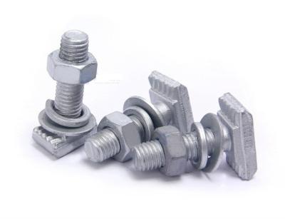 China HALFEN Slot Serrated Bolts High Strength HDG T-Shaped Curtain Wall Embedded Channel Screws M12-M20 for sale