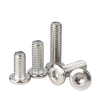 China SS304 Chamfered Hex Socket Flat Head Screws M2-M12 UNC UNF 6-50mm for Furniture for sale