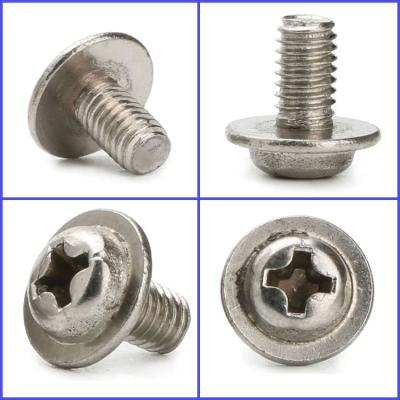 China Stainless Steel DIN967 Cross Recessed Pan Head Screws with Collar M3 to M8 Grade A2 A4 for sale