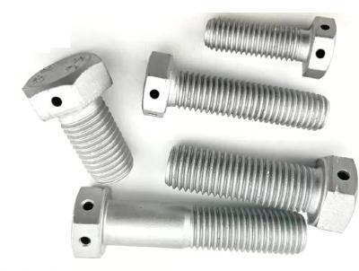 China Grade 8.8 Hex Head Bolt with Hole GB32.1 Dacromet Coated Carbon Steel M6 to M20 for sale