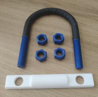 China PTFE Coated U-Bolt M6 to M16 with Polyshrink 4 Nuts and Half Round I-Rod for sale