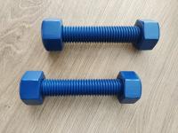China PTFE Coated A193 B7 Stud Bolt with 2 Heavy Hex Nuts 1/4