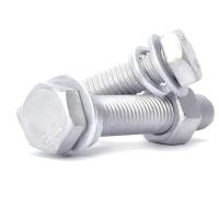 China Ultra High Corrosion Resistance Hot-Dip Galvanized Hex Head Bolts with Plain Washers，Spring Washers and Hex Nut Used for Photovoltaic, Wind,  Ultra for sale