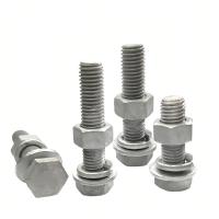 China Ultra High Corrosion Resistance Hot-Dip Galvanized Hex Head Bolts with Plain Washers，Spring Washers and Hex Nut Used for Photovoltaic, Wind,  Ultra for sale