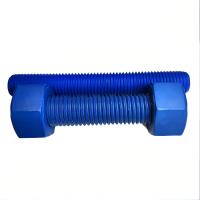 China A193 B7 / A194 2H PTFE Coated Double Ended Bolt for Marine Petrochemical High Pressure High Temperature Applications for sale