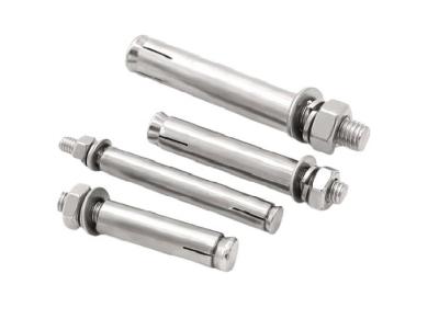 China Stainless Steel 304 Wedge Sleeve Expansion Anchor Bolts M6-M20 Mechanical Fasteners With Half Thread for sale
