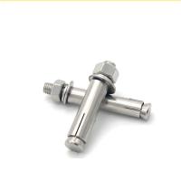 China Stainless Steel 304 Wedge Sleeve Expansion Anchor Bolts M6-M20 Mechanical Fasteners With Half Thread for sale