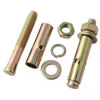 China Yellow Zinc Plated Expansion Anchor Bolts M6-M20 Carbon Steel Mechanical Fasteners With Hex Nut for sale
