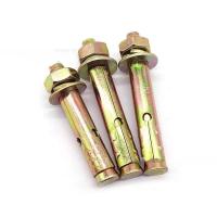 China Yellow Zinc Plated Expansion Anchor Bolts M6-M20 Carbon Steel Mechanical Fasteners With Hex Nut for sale