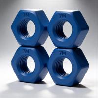 China Blue Zinc Plated Carbon Steel Hexagon Lock Nut DIN985 Nylon Insert Prevailing Torque M4-M24 for sale